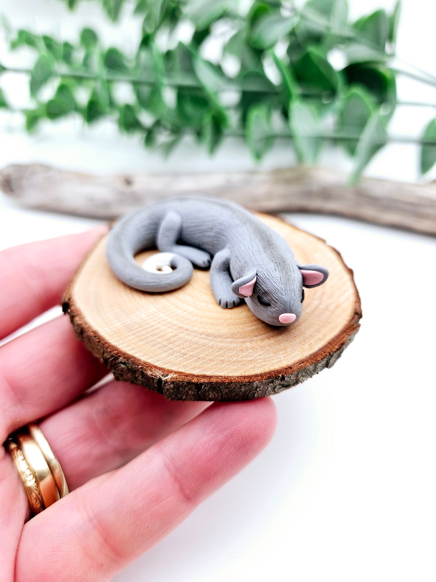 Ringtail possum miniature sculpture – Blue Wren Creations