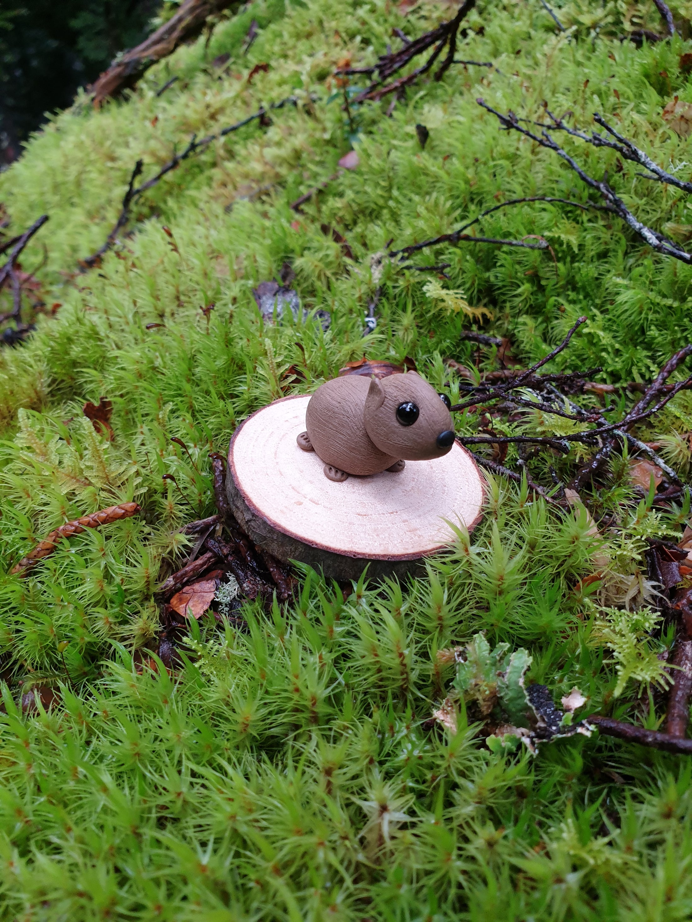 Wombat sculpture miniature collectable – Blue Wren Creations